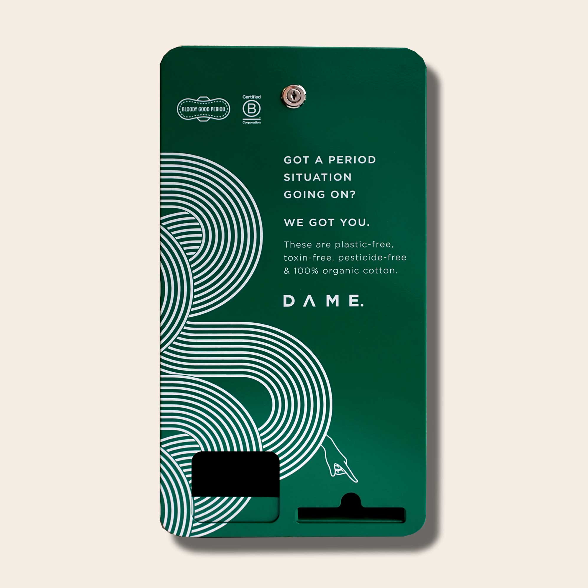 Tampon Dispenser | Organic Tampons & Pads - DAME